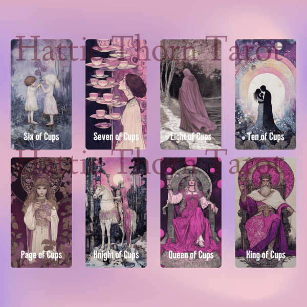 Enchanted Veil Tarot – 78 Card Pastel Mystic Deck by Hattie Thorn
